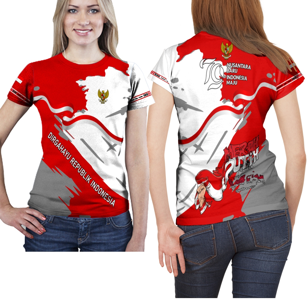 Jual Kaos T-shirt Wanita Baju 17 Agustus Hut Ri Ke 79 2024 Kaos Jersey 17 Agustusan 2024 Jersey ...
