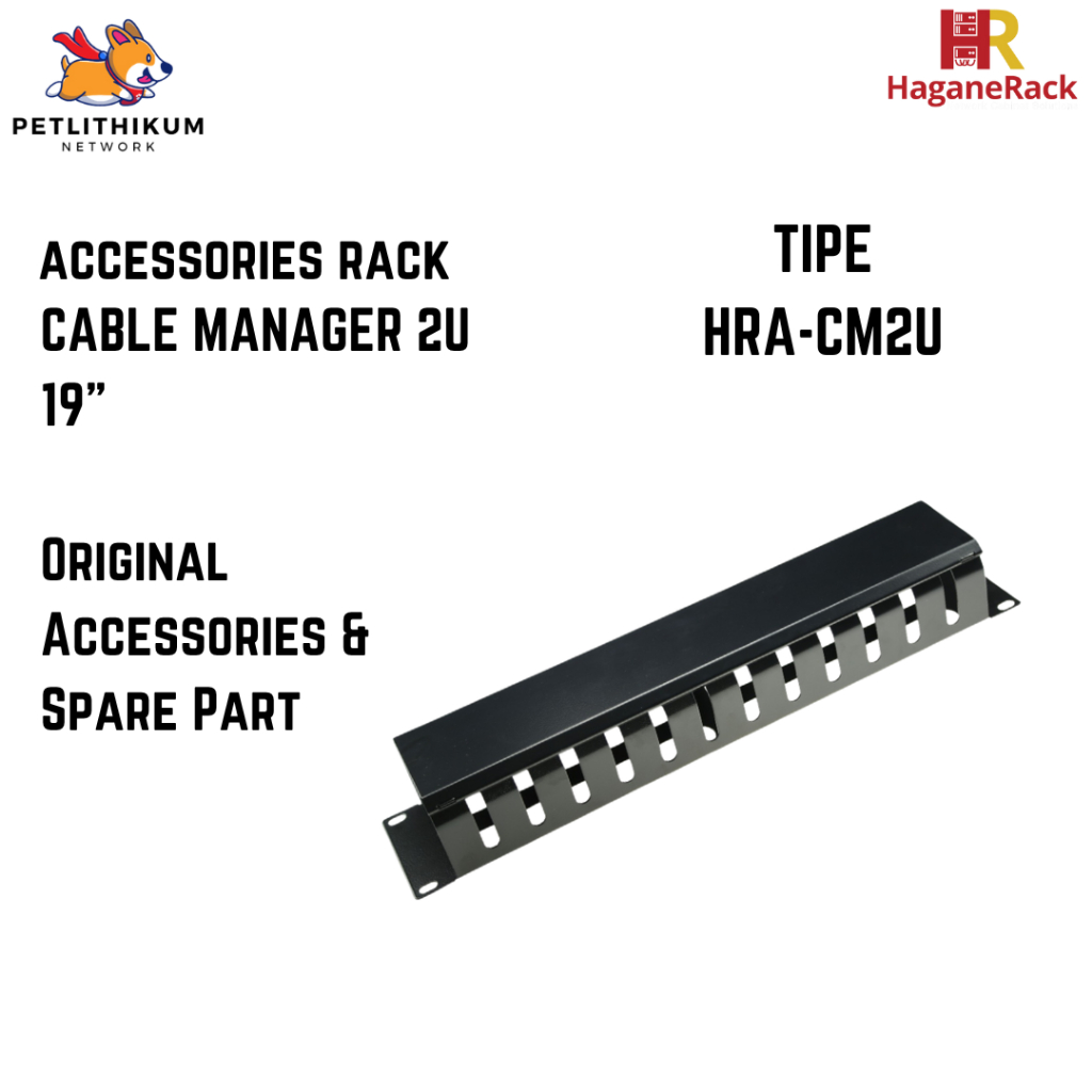Jual WIRE MANAGEMENT 2U - HORIZONTAL CABLE WIRING MANAGEMENT RACK ...