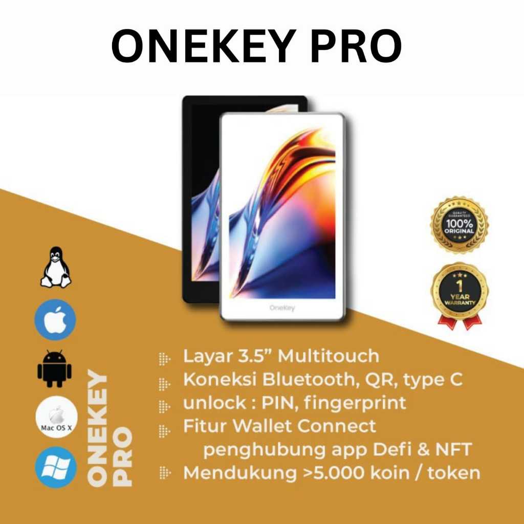 Jual OneKey One Key Pro Cold Wallet Dompet Digital Self Custody Hardware / Kripto / Crypto ...