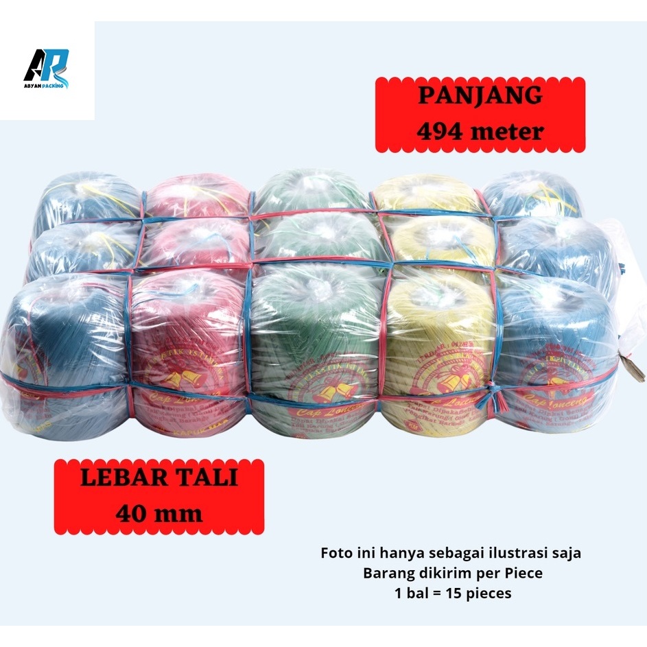 Jual Tali Rafia Plastik Laksanamas Merek Lonceng Warna Merah/Biru ...