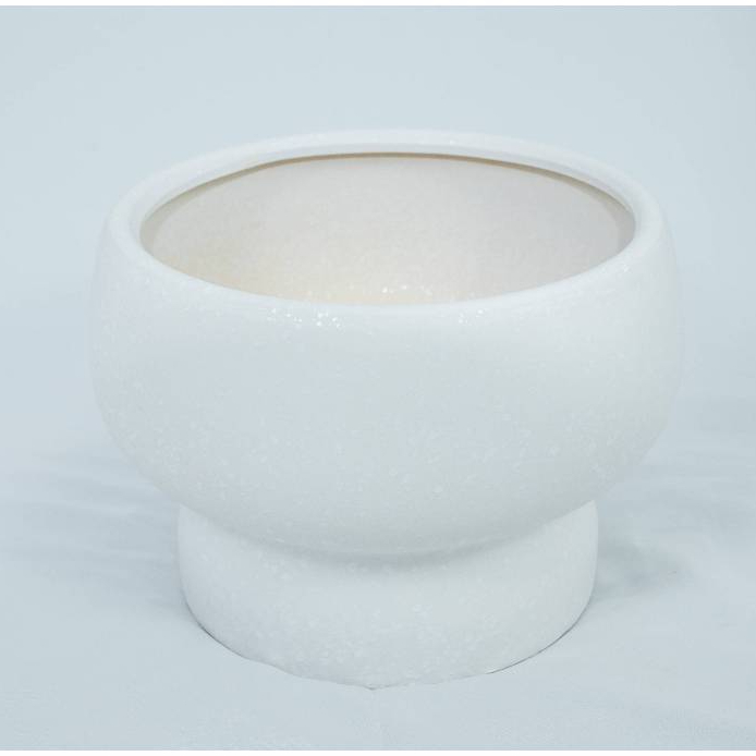 Jual Pot bunga pot keramik pot tanaman hias model bulat warna putih ...