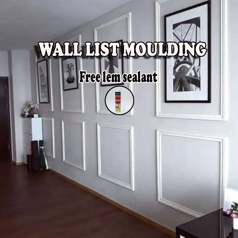 Jual HT List Ukiran Dinding Wall Moulding Ukuran 290cm PVC Lis Molding ...