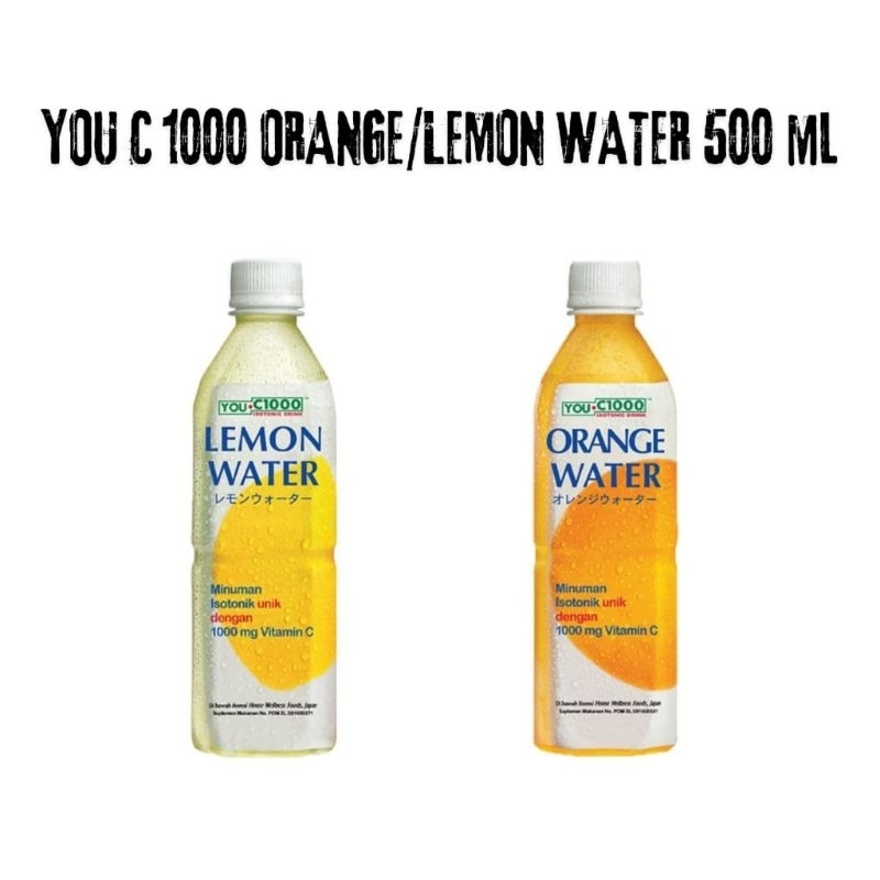 Jual YOU C 1000 MINUMAN ISOTONIK ORANGE/LEMON WATER KEMASAN BOTOL 500 ...