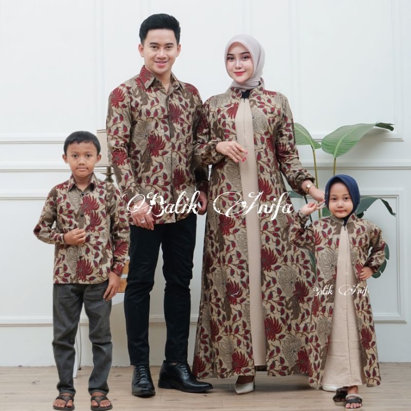 Jual Batik Couple Keluarga Terbaru Matt Katun Premium Motif Ranting ...