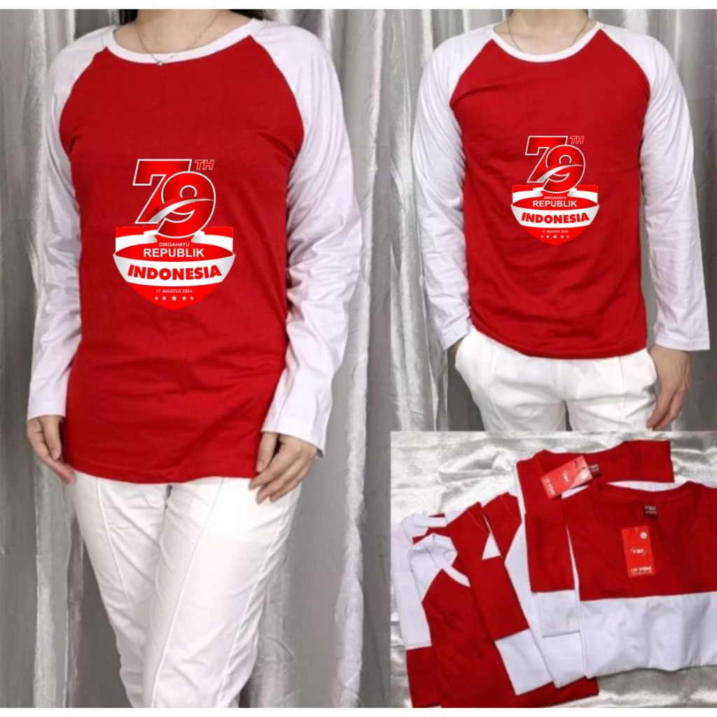 Jual KAOS KIMONO MERAH PUTIH DEWASA PANJANG DIRGAHAYU KEMERDEKAAN ...