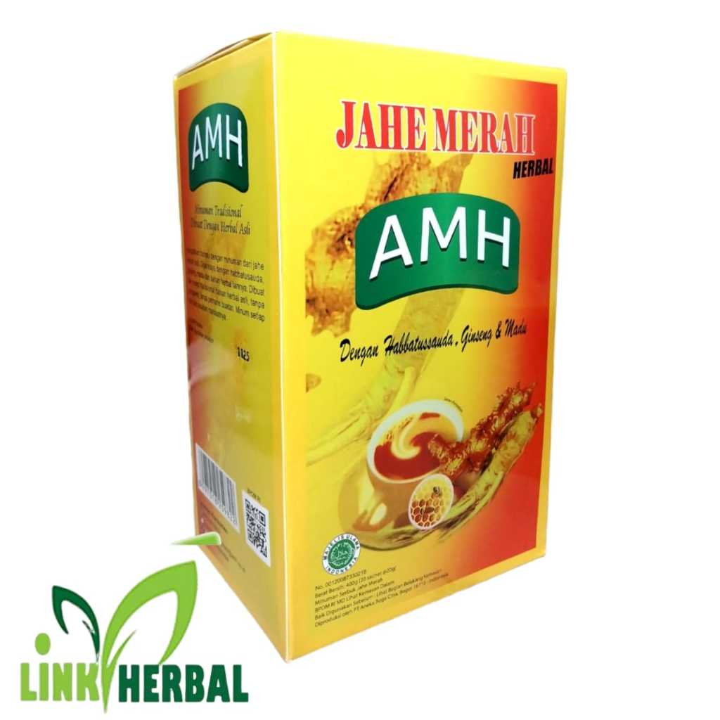 Jual Jahe Merah Herbal AMH Dengan Habbatussauda Ginseng & Madu | Jahe ...