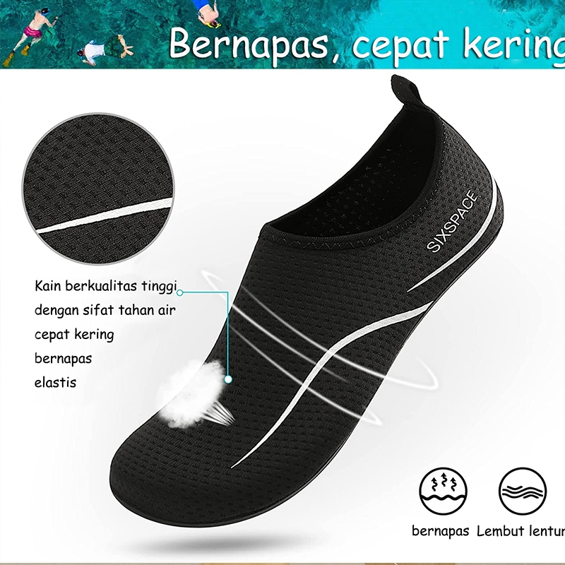 Jual SIXSPACE Sepatu Pantai Sepatu Rafting Sepatu Surfing Wanita Pria ...