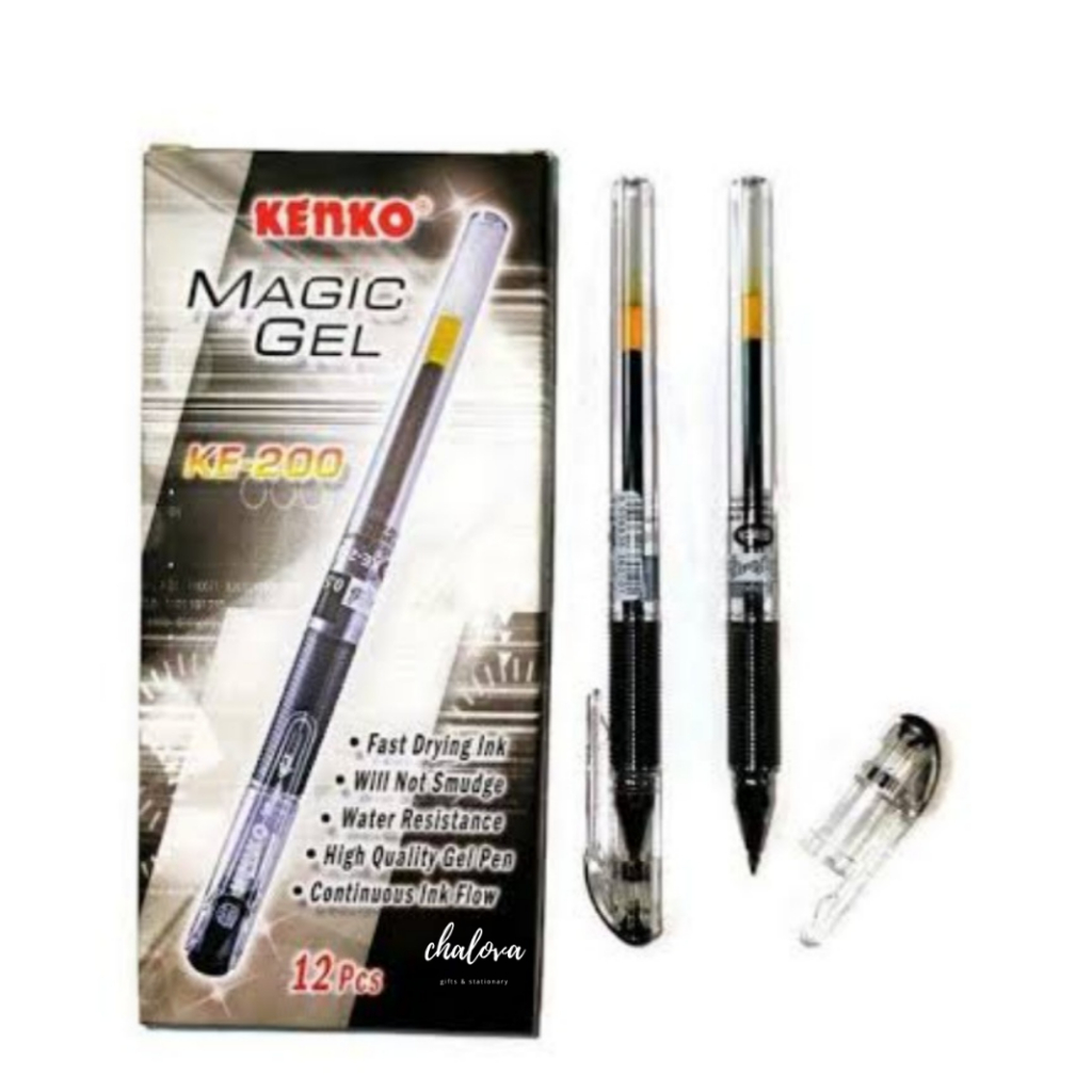 Jual [LUSIN] GEL PEN KENKO MAGIC GEL KE-200 0.5MM / PULPEN KENKO ISI 12 PCS | Shopee Indonesia