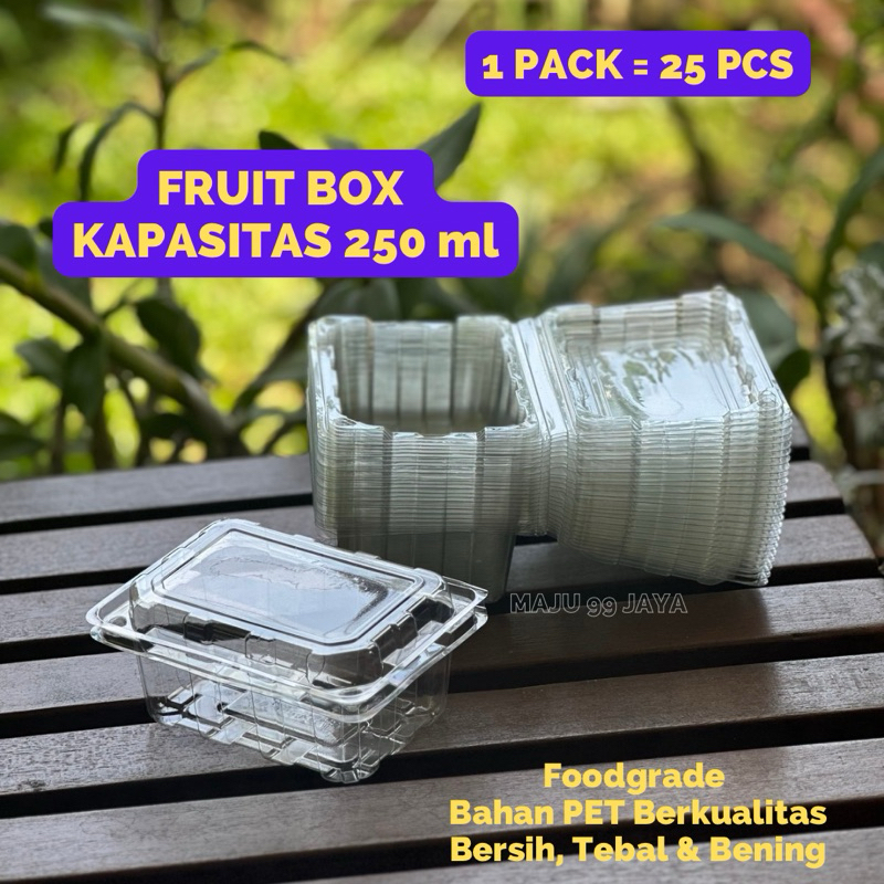 Jual Fruit Box / Mika Box Buah Strawberry Kapasitas 250ml / 500ml Bahan ...