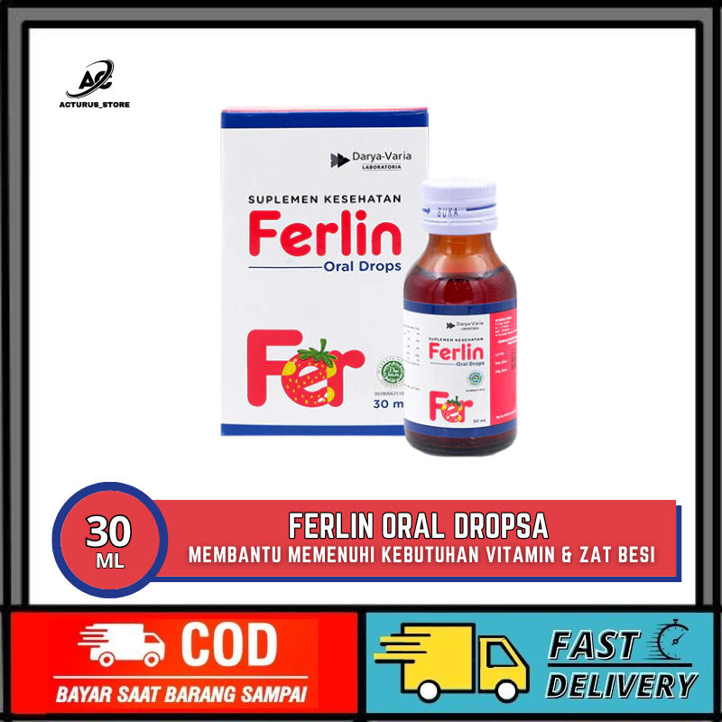 Jual Ferlin Drops 30 ml Suplemen dan Vitamin Zat Besi Anak Drop | Shopee Indonesia