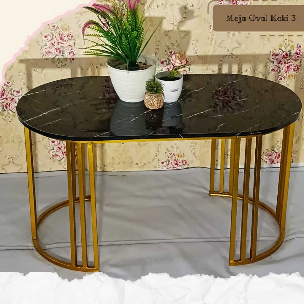 Jual MU 01_010 Meja Tamu Oval Minimalis Mewah/Meja Ruang Tamu/Meja ...