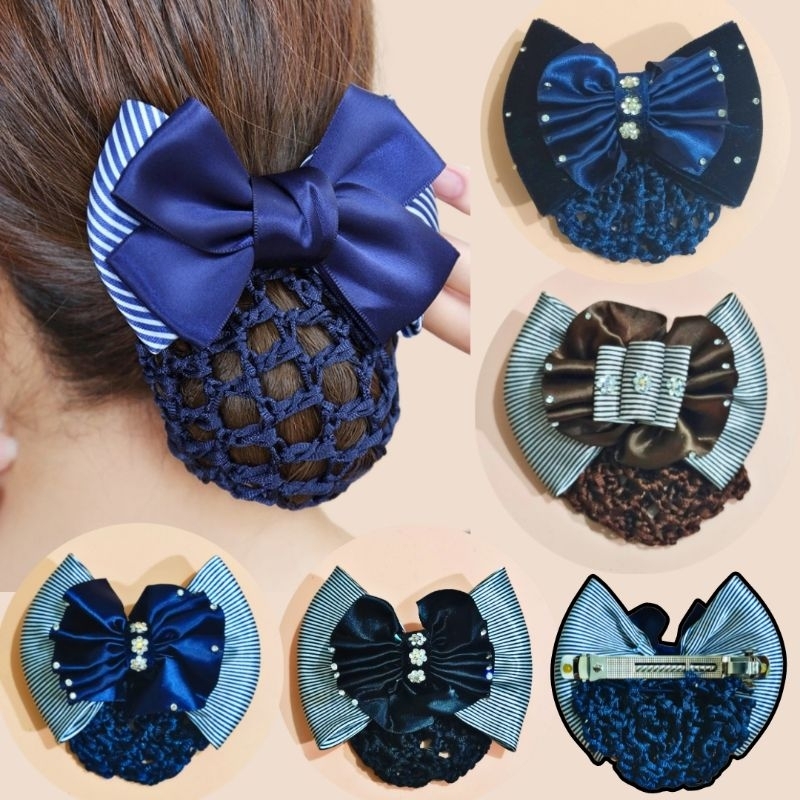 Jual BDT - Jepit Otomatis Harnet Rambut Cepol Sanggul Hairnet Pita ...