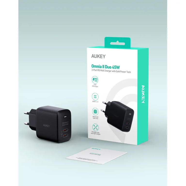 Jual AUKEY Omnia II Duo Series USB-C PD 45W (PA-B4T) | Shopee Indonesia