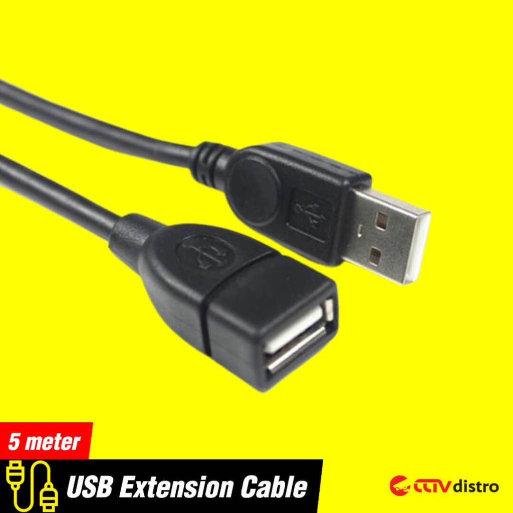 Jual Kabel Ekstension USB 2.0 Male to Female Perpanjangan USB Cable 5 Meter Extender USB2.0 5M ...
