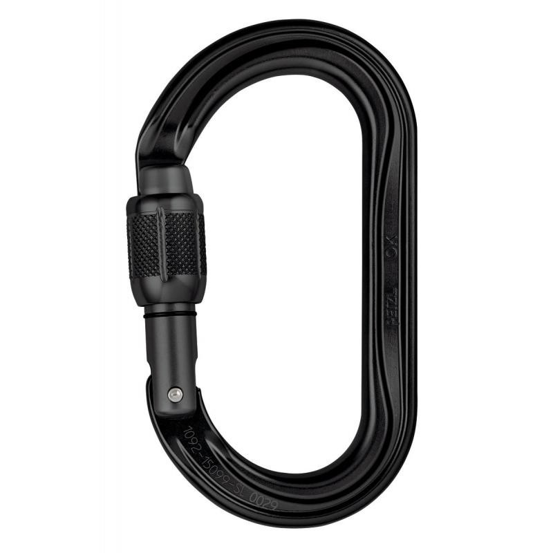 Jual Carabiner Petzl OK Black Noir Screen Lock / Carabiner Petzl ...