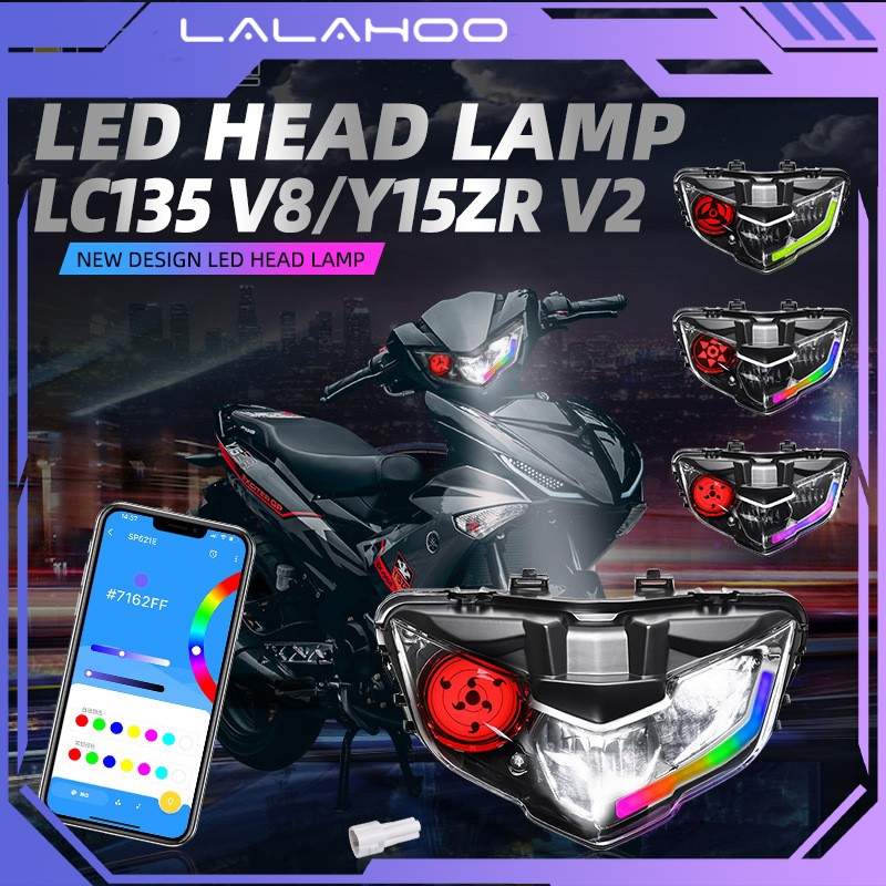 Jual Y15ZR V2 LC135 V8 Lampu Depan LED Headlamp 135LC V8 FI Y15 Naruto Single Devil Eyes Lampu ...