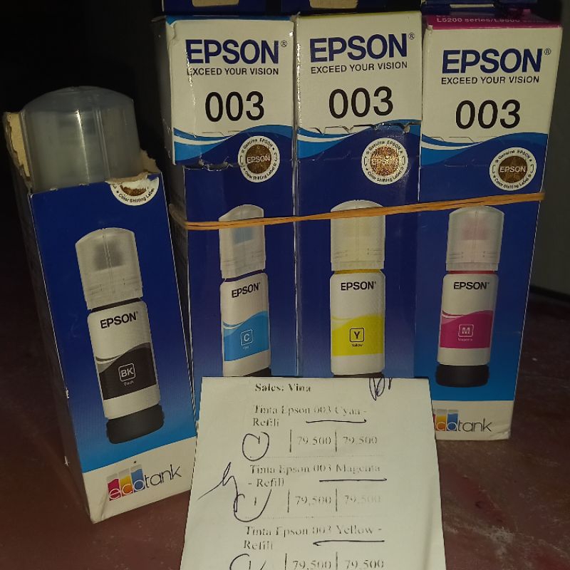 Jual Tinta epson 003 set ori | Shopee Indonesia