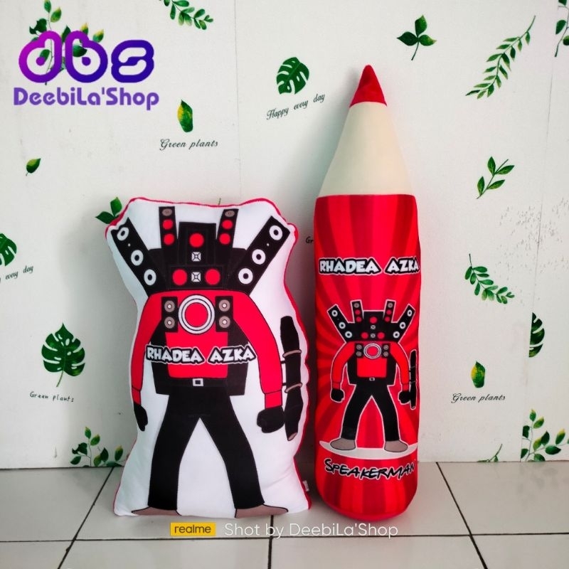 Jual BONEKA BANTAL SKIBIDI SPEAKERMAN CUSTOM NAMA / BANTAL GULING ...