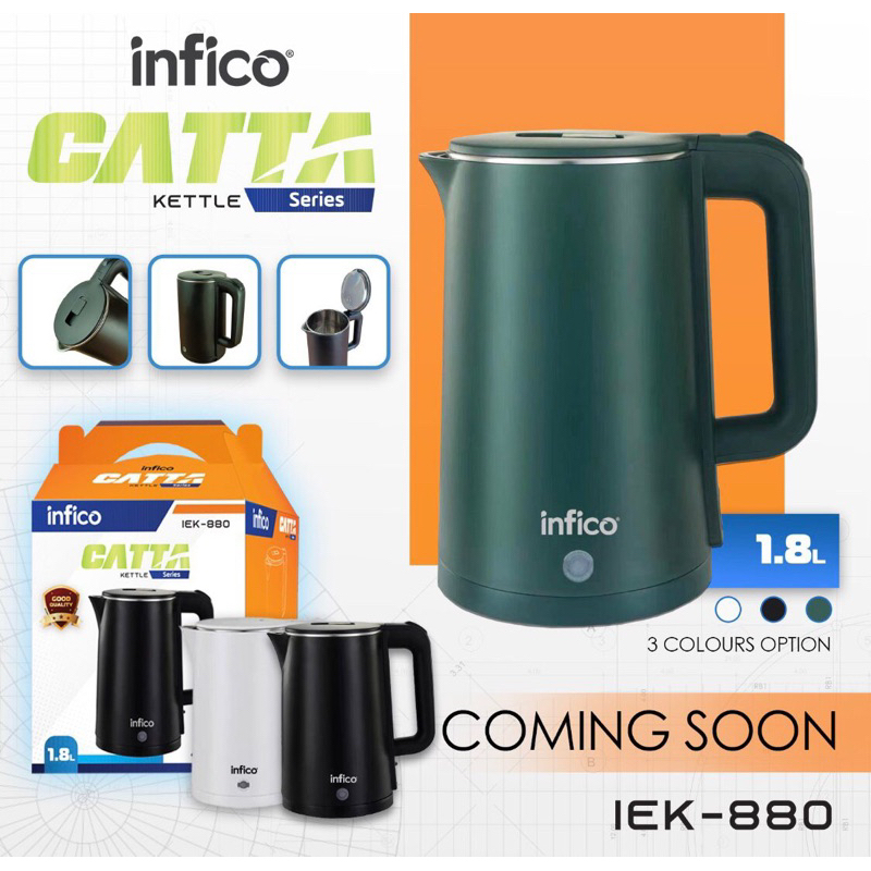 Jual Termos Teko Listrik 1.8L 1.8 Liter INFICO IEK-880 Electric CATTA ...