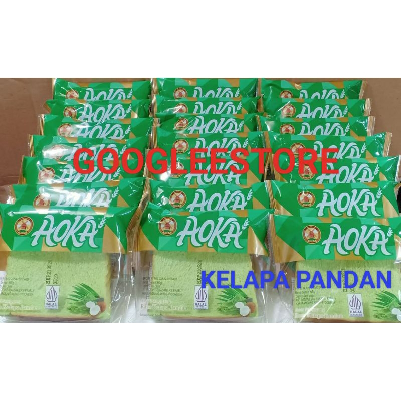Jual AOKA ROTI VIRAL [TERLARIS] rasa KELAPA PANDAN Lumer di mulut yummy ...