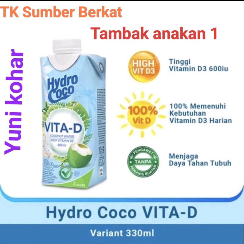 Jual Hydro coco VIT D 330ml isi 12 pcs | Shopee Indonesia