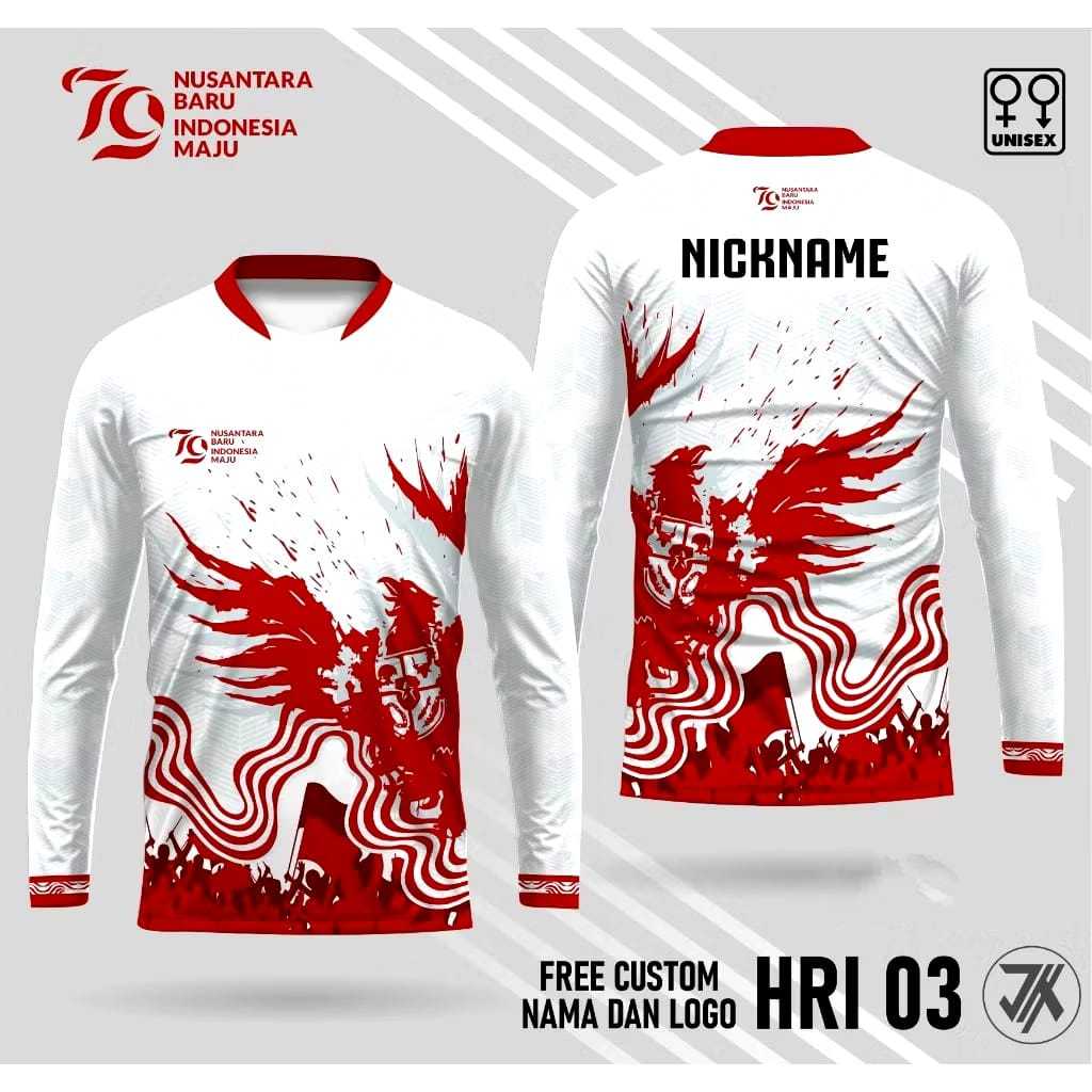 Jual Tshirt Jersey Panjang HUT RI 79/Koas Jersey Panjang Garuda 17 ...