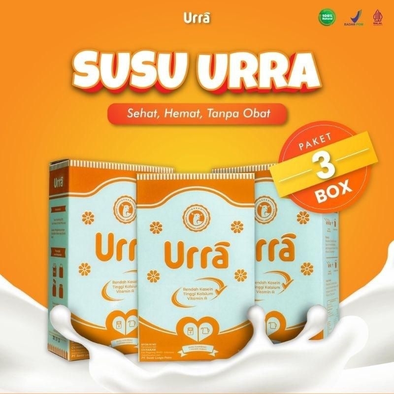 Jual Paket Hemat 3 BOX SUSU URRA ORIGINAL 100% - SUSU KAMBING SAANEN ...