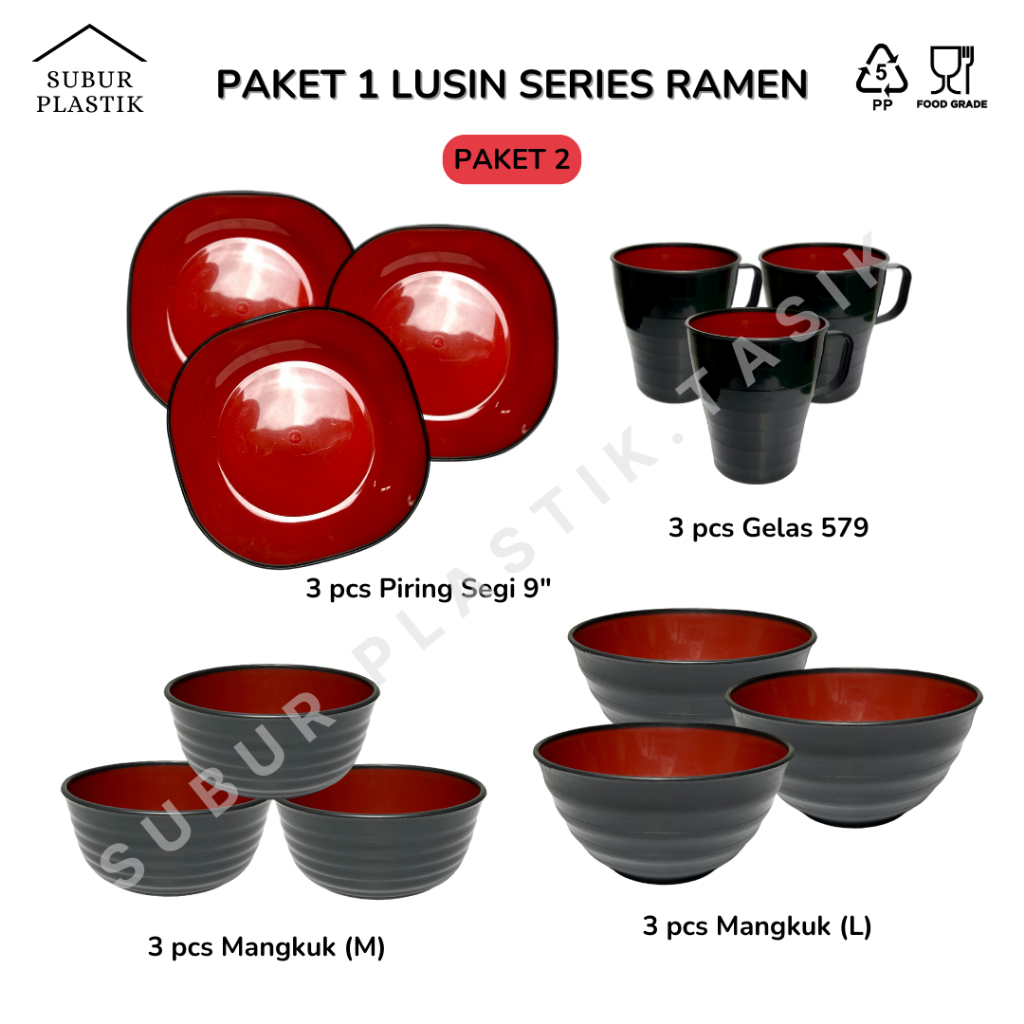 Jual [PAKET 2] Harga Grosir Paket Lengkap 1 Lusin Series Ramen Gelas ...