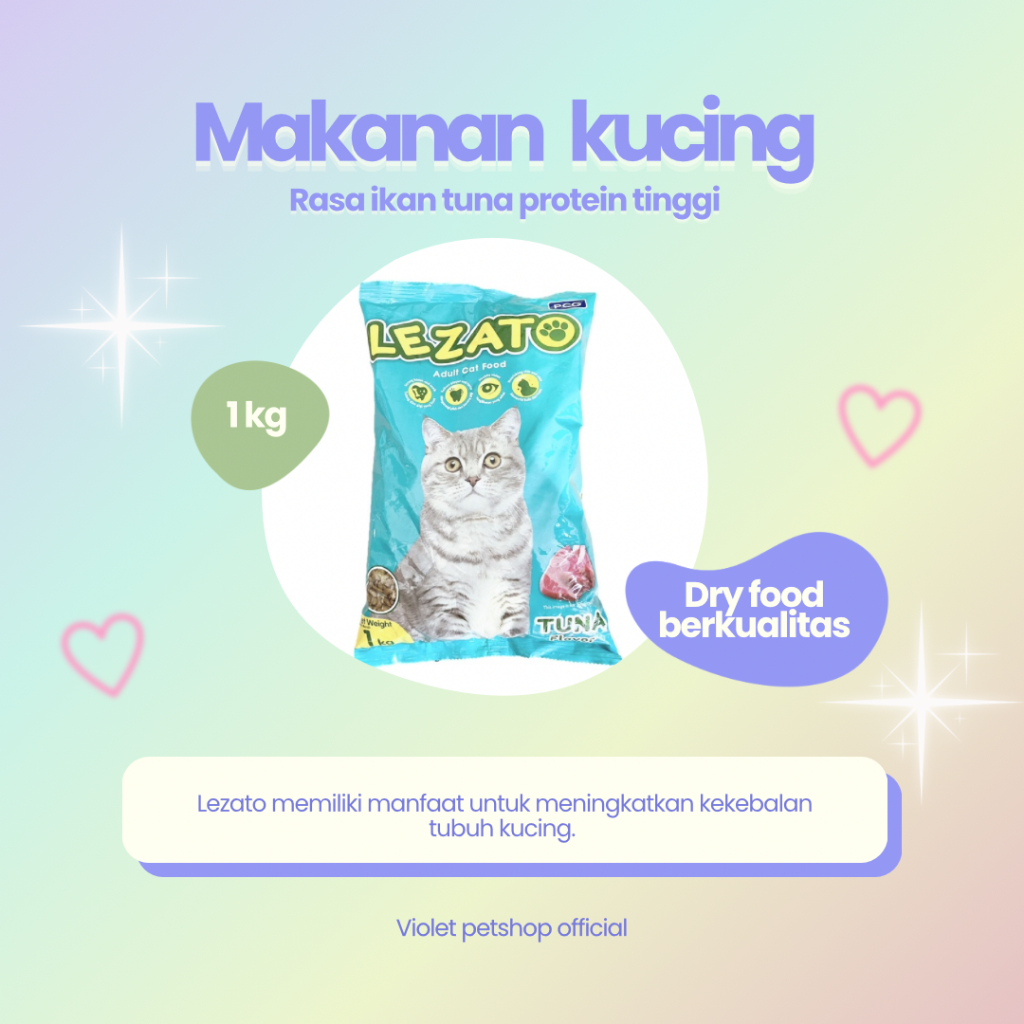 Jual Lezato makanan kucing 1kg (dry food) | Shopee Indonesia