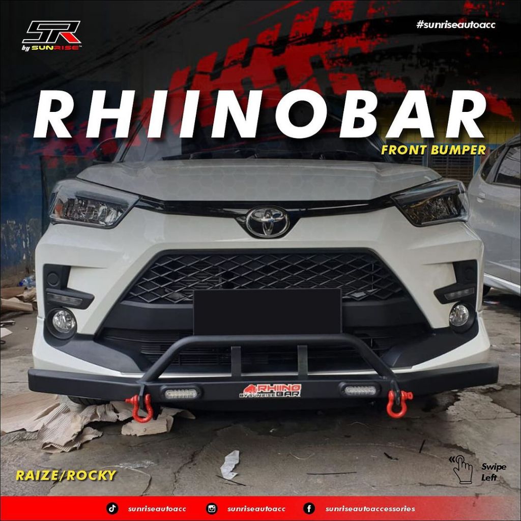 Jual BUMPER RHINO CROSS GUARD WITH DRL TOYOTA RAIZE / DAIHATSU ROCKY ...