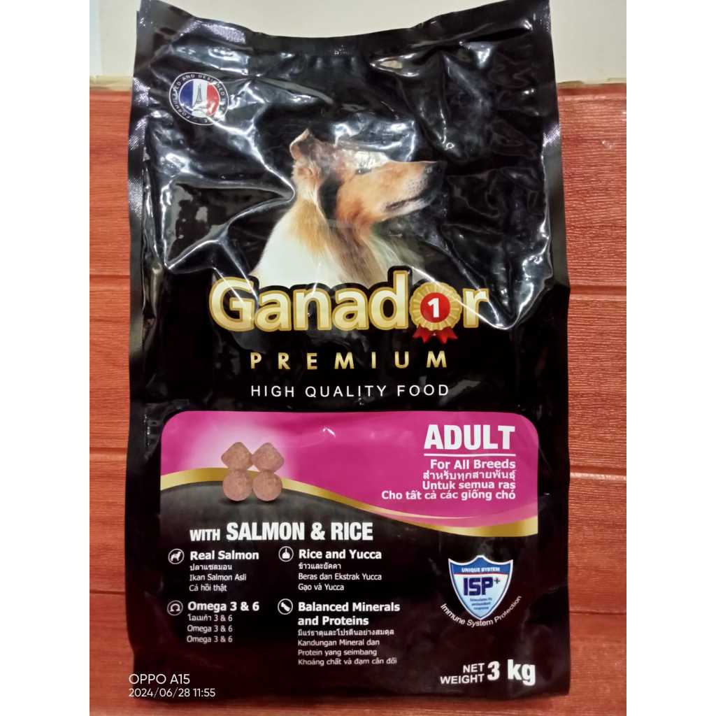 Jual Ganador adult salmon & Rice for all breeds KEMASAN FRESHPACK 3kg ...
