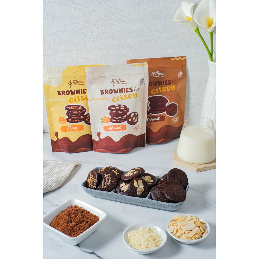 Jual BROWNIES CRISPY | Brownies Tipis Renyah | Almond | Keju | Original ...