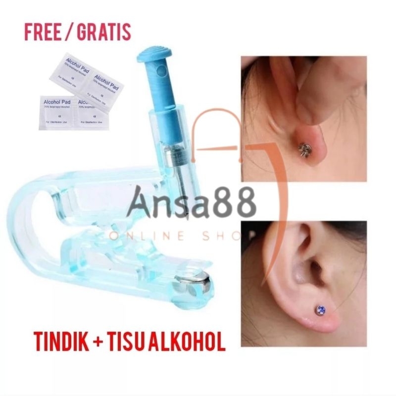 Jual [ ANSA88 ] tindik telinga steril 1x pakai disposeable ear piercing ...