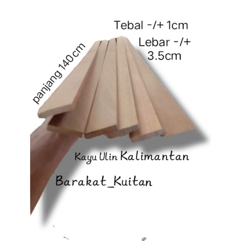 Jual Ulin stik/list reng kayu stick amblan papan panjang 140cm. Jidar ...