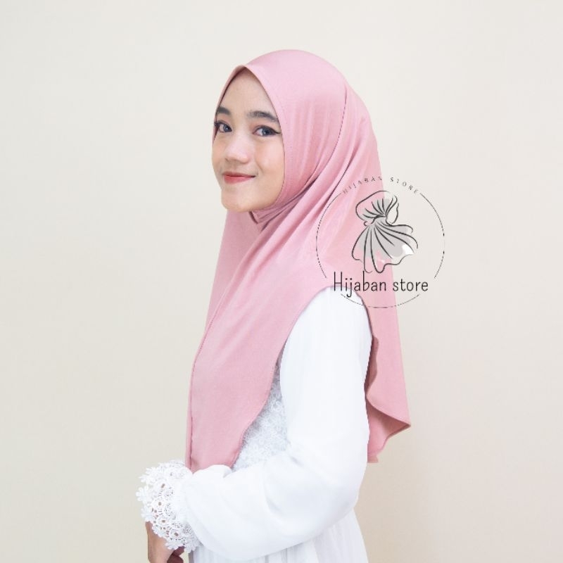 Jual Hijab Bergo Instan Non Pad Malay Oval Penguin Daily Jersey Premium Ukuran L | Shopee Indonesia