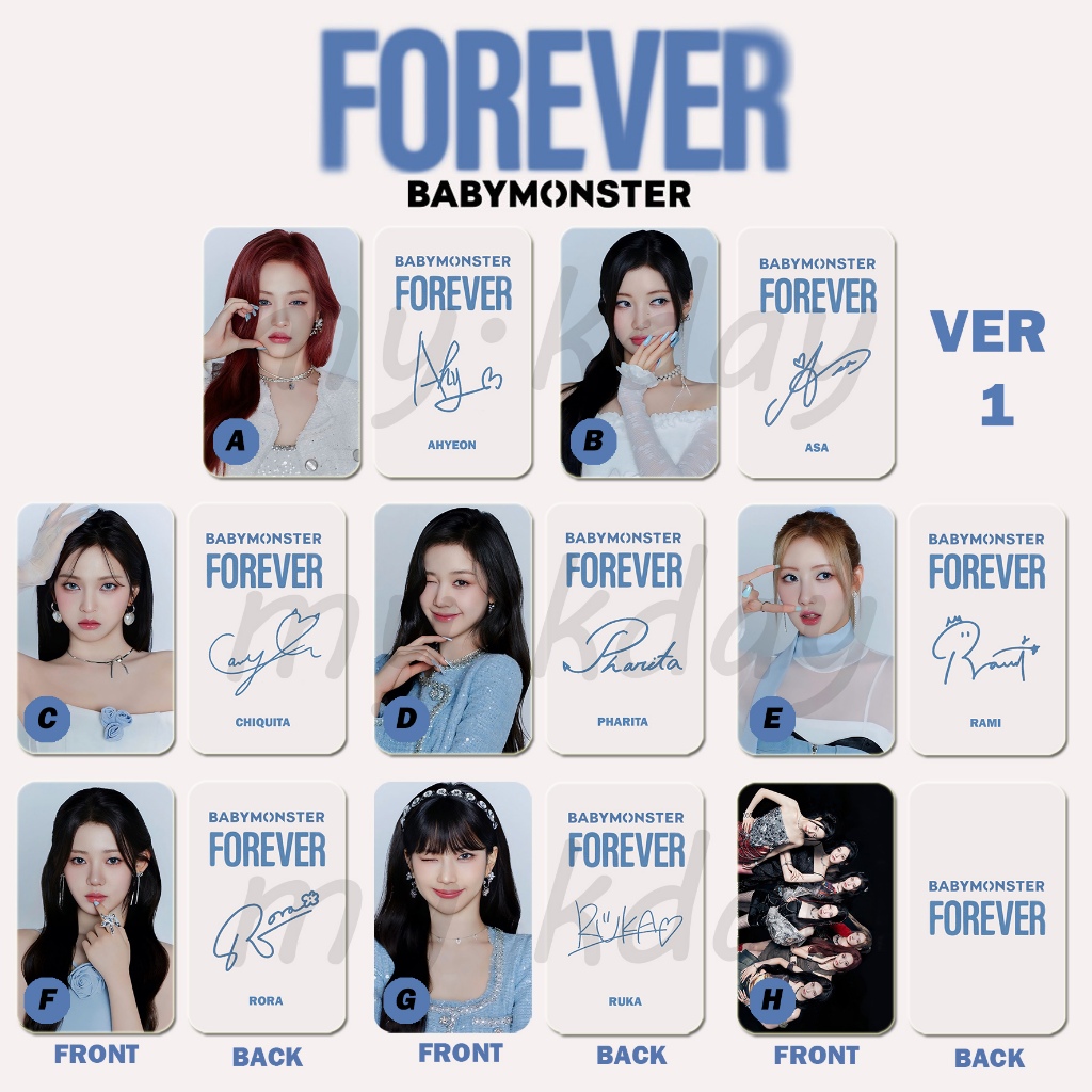 Jual PC-1712, Unofficial Photocard Baby Monster Forever 2 sisi | Shopee Indonesia