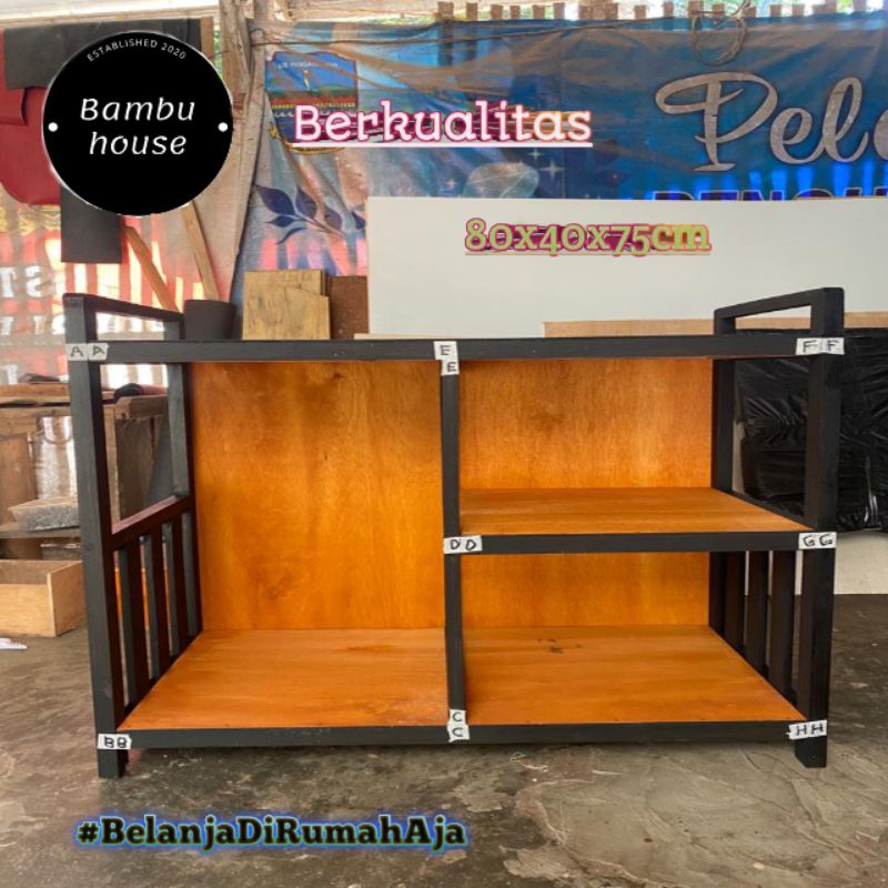 Jual Meja Kompor Triplek Kayu Hitam | Shopee Indonesia