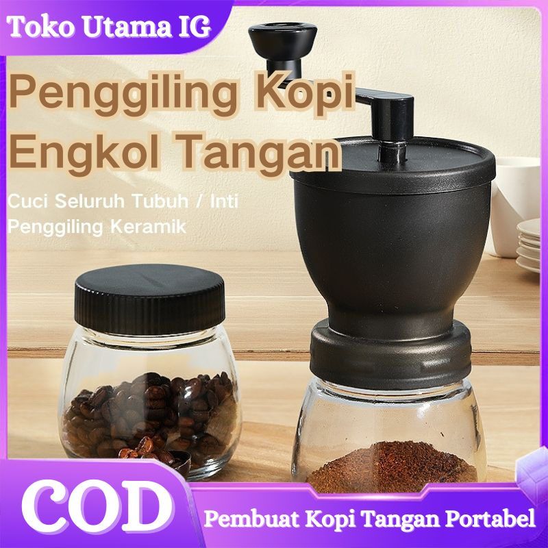 Jual Pembuat kopi engkol tangan portabel rumah penggiling kacang engkol ...