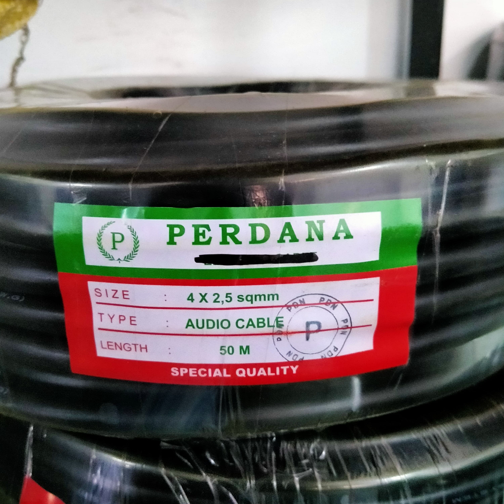 Jual Kabel Listrik Audio 4x2.5 PERDANA 50 100 Meter Roll NYAF Serabut ...