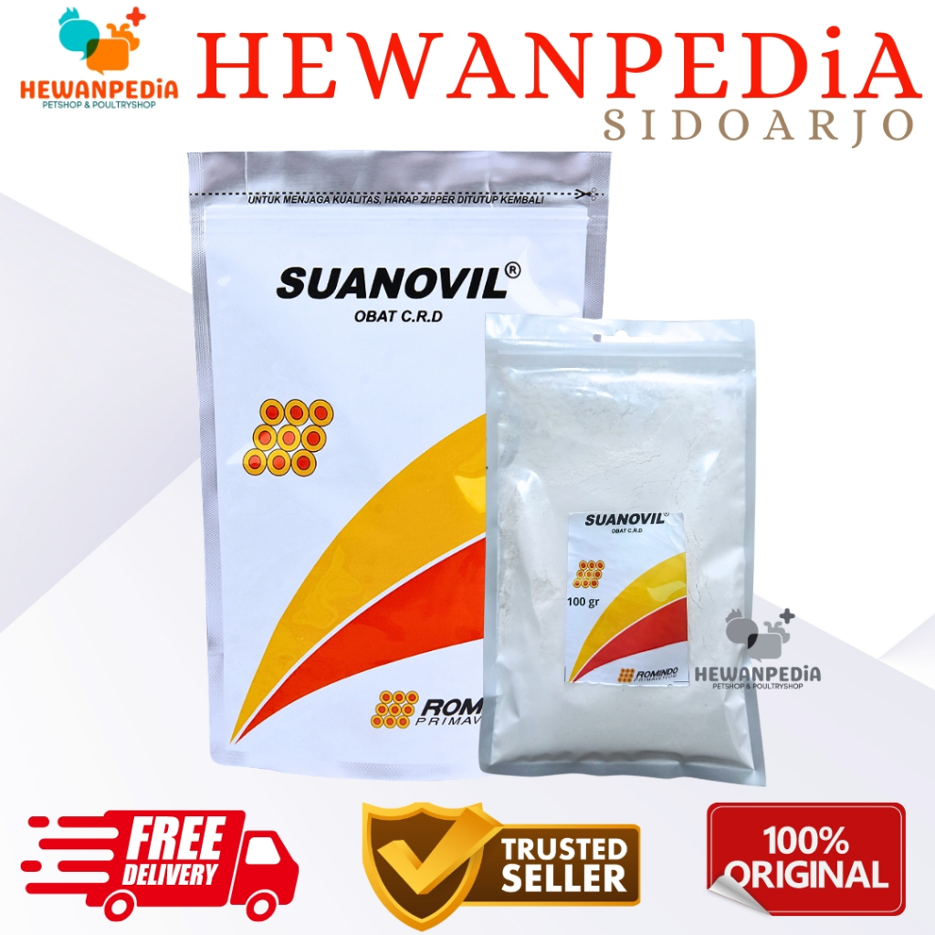 Jual SUANOVIL 100 gr REPACK Hewanpedia - Obat Terampuh CRD Ngorok ...