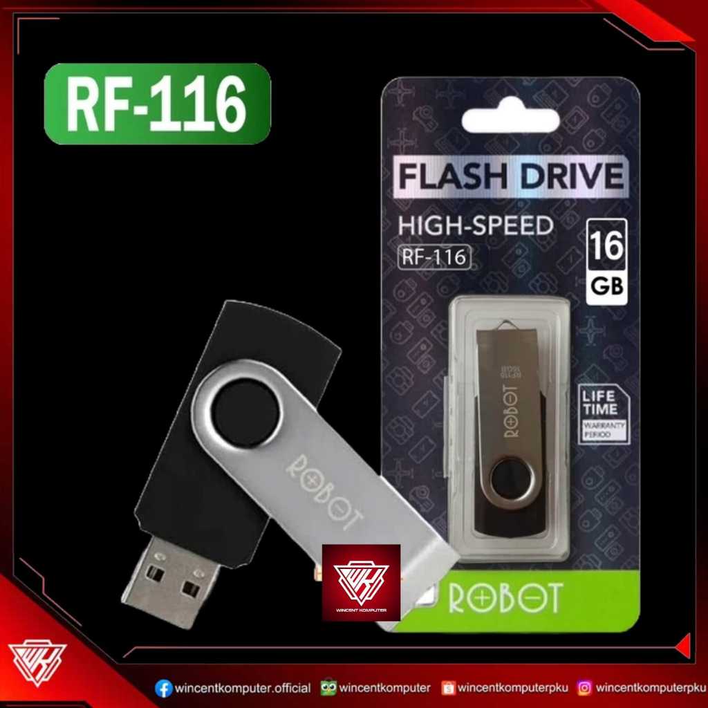 Jual Flashdisk Robot 16GB 2.0 Original Bergaransi Resmi | Shopee Indonesia