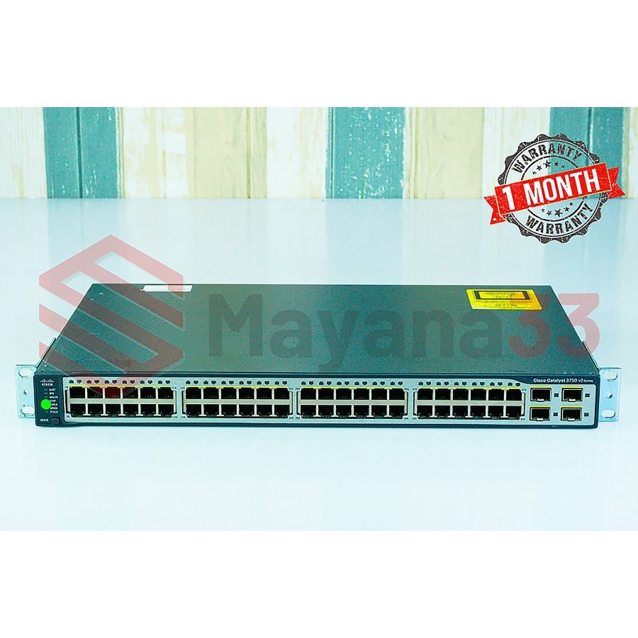 Jual Cisco Catalyst 3750 V2 Series 48 Port Plus 4 Port SFP | Shopee ...
