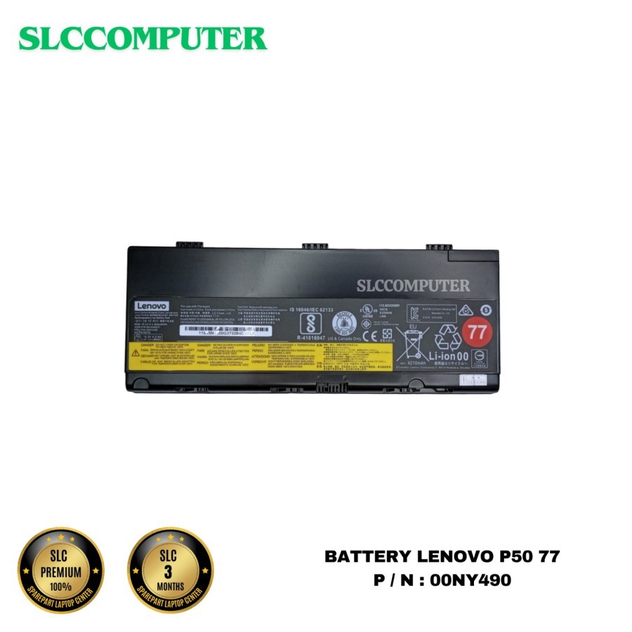 Jual Laptop Battery for Lenovo THINKPAD P50 P51 P52 00NY490 01AV495 ...