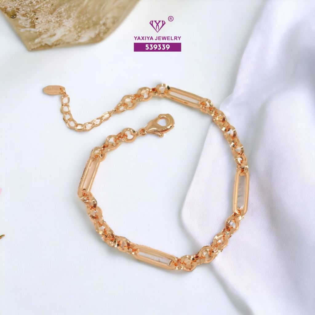 Jual Yaxiya Gelang Rantai Fashion Wanita Perhiasan Lapis Emas 18K 347 ...