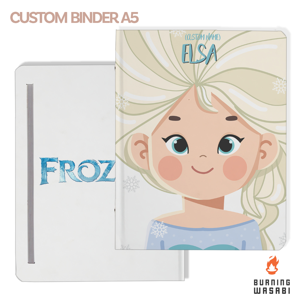 Jual Binder Frozen Disney Anna Elsa Aesthetic A5 20 ring 6 ring Custom ...