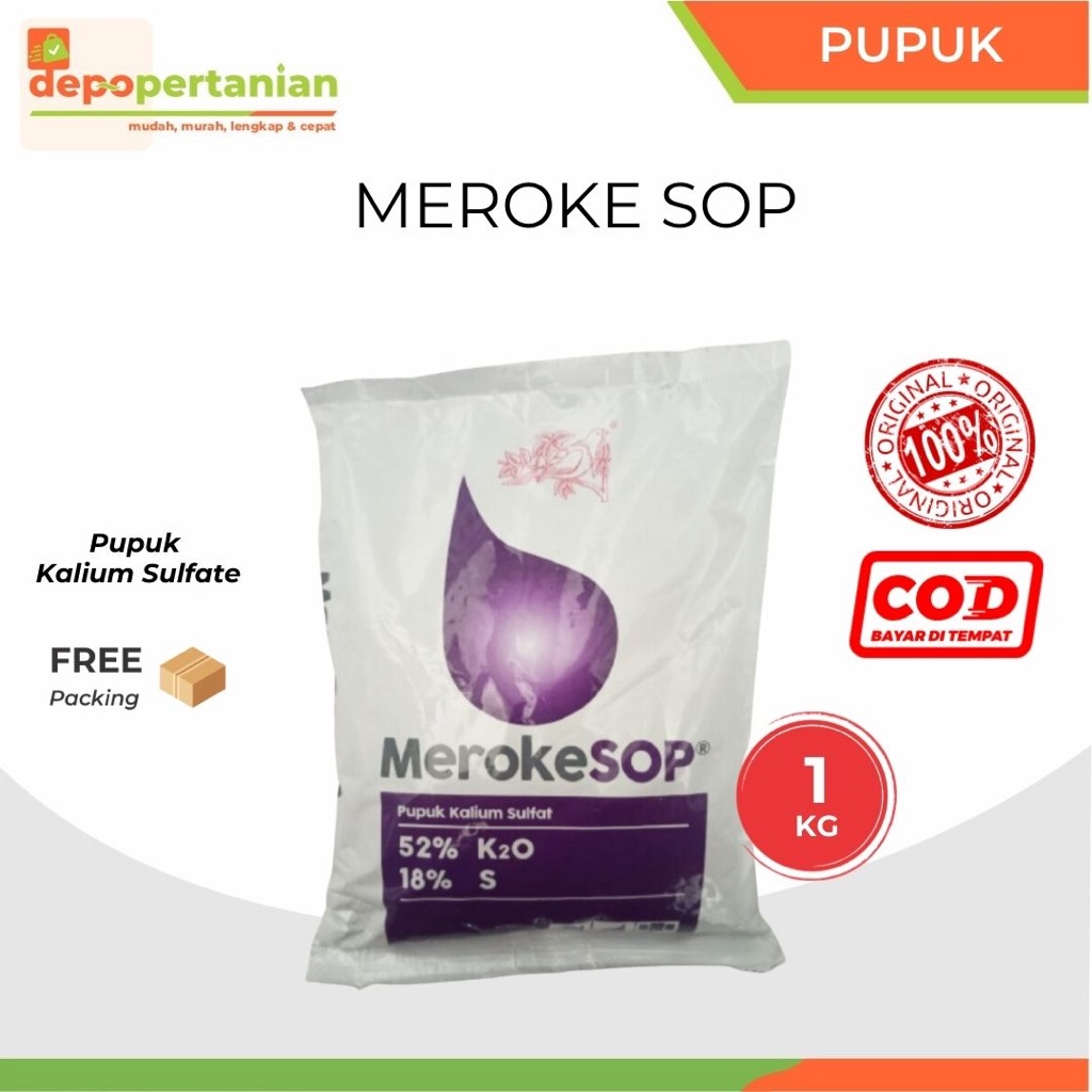 Jual Depo Pertanian - Meroke SOP 1 kg Pupuk Kalium Sulfat K2SO4 Kalium Sulfur | Shopee Indonesia