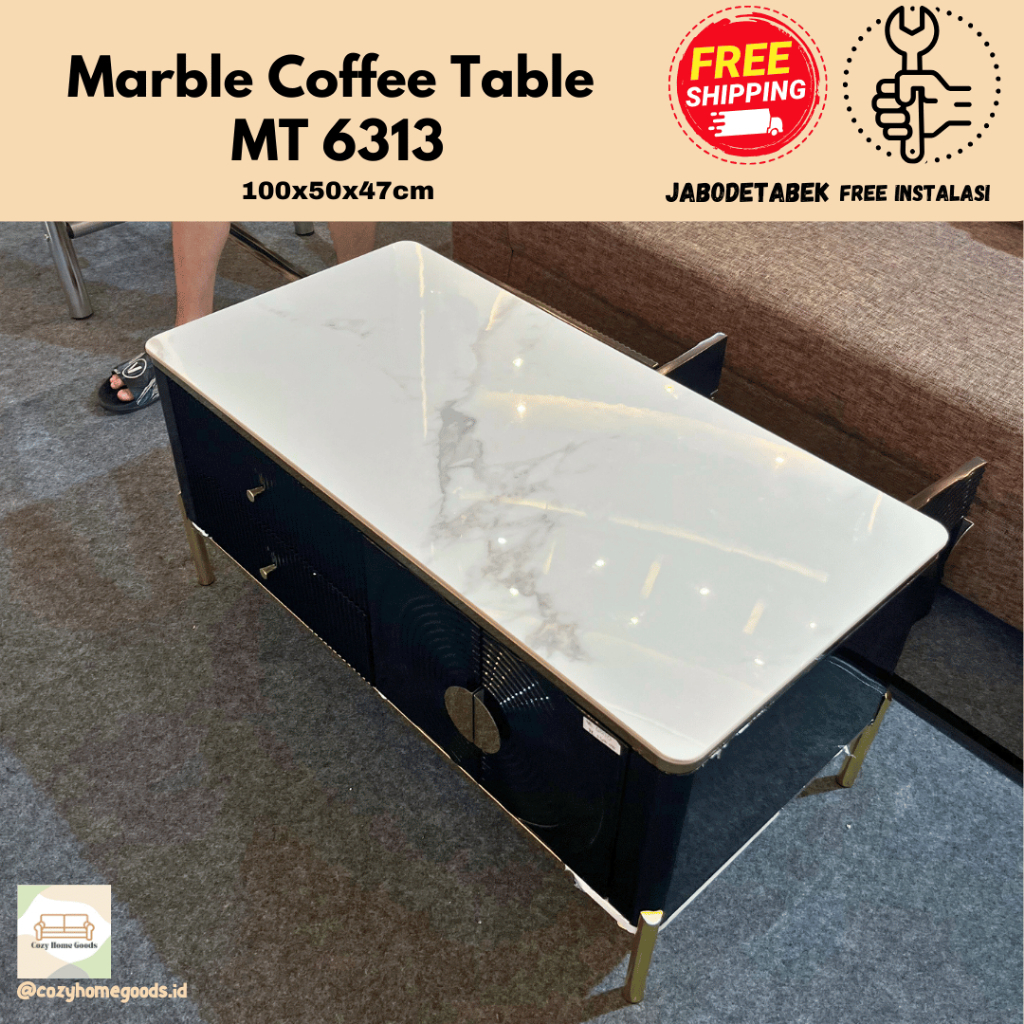 Jual Meja Tamu Marmer - Coffee Table - Meja Ruang Tamu Persegi Panjang ...