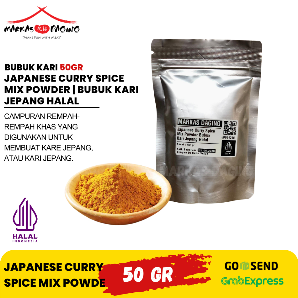 Jual Japanese Curry Spice Mix Powder | Bubuk Kari Jepang Halal 50 Gr ...