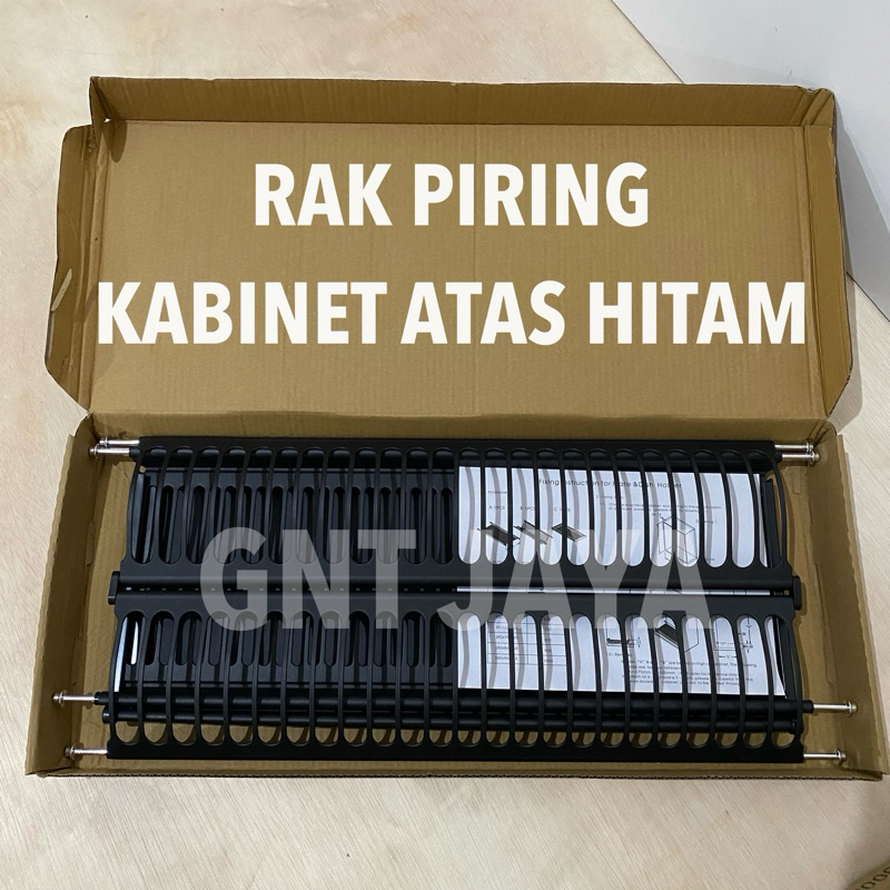 Jual RAK PIRING KABINET ATAS warna HITAM DOF stainless 70cm 700mm ...