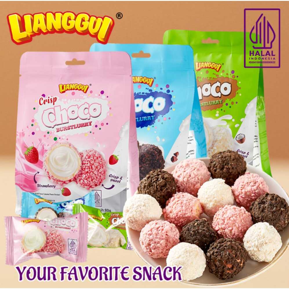 Jual Lianggui Crisp Choco Burstlurry Ball Wafer Bulat Salut Cokelat ...
